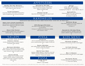 Dining Menu - Meadowbrook Country Club