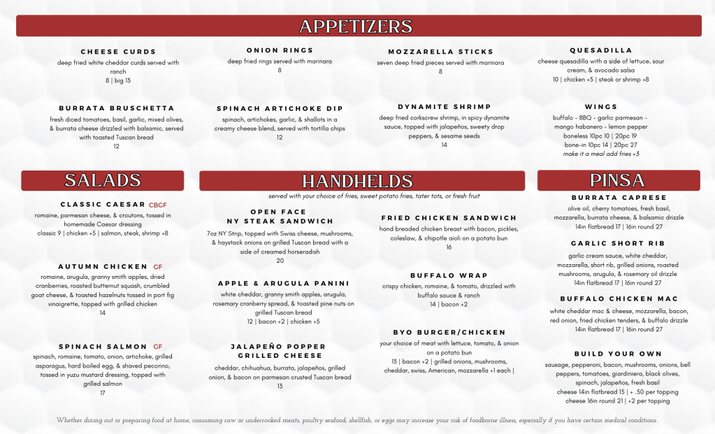 Dining Menu - Meadowbrook Country Club